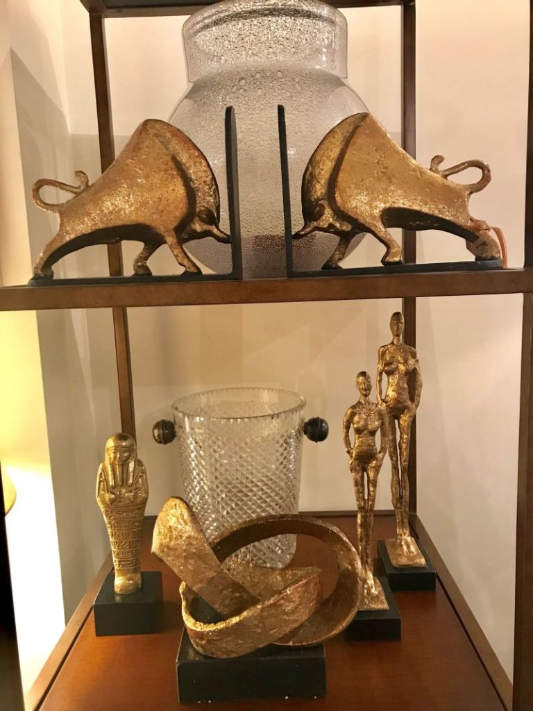 Metal and Marble Infinity Statue - Mecox Gardens