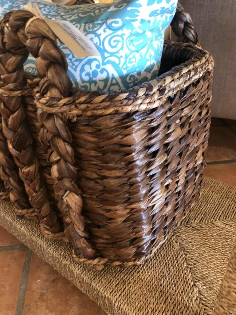 Small Rectangular Rush Basket - Mecox Gardens