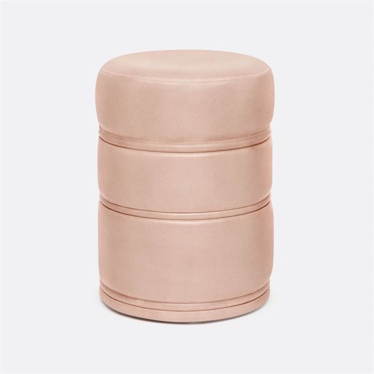 Campbell Cylindrical Leather Stool - Mecox Gardens