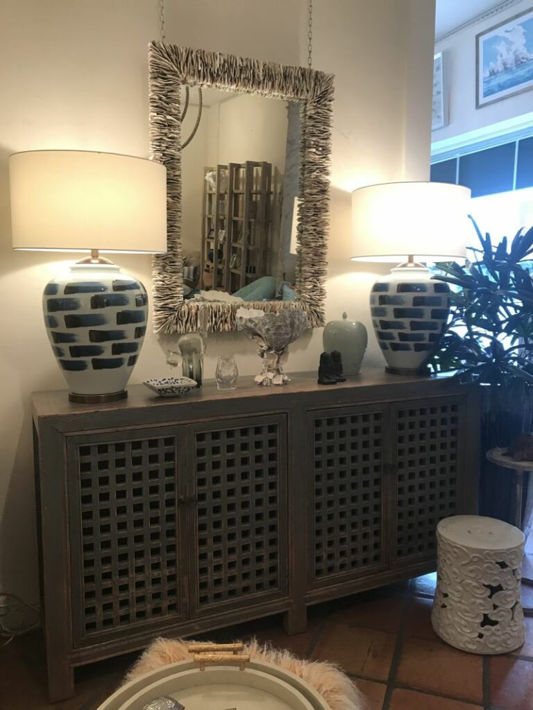 Stacked Oyster Shell Mirrors - Mecox Gardens