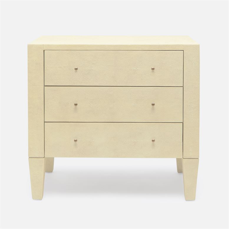 Natural Oak and Jute 3 Drawer Side Table - Mecox Gardens