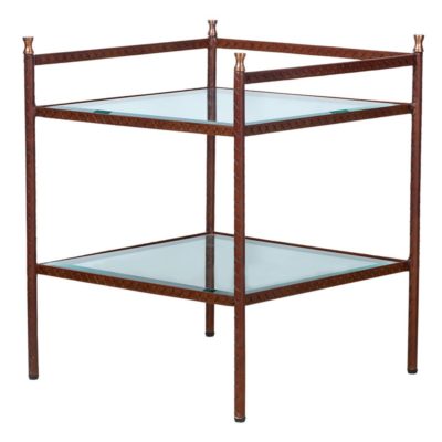 Mercer Leather Wrapped Side Table - Mecox Gardens