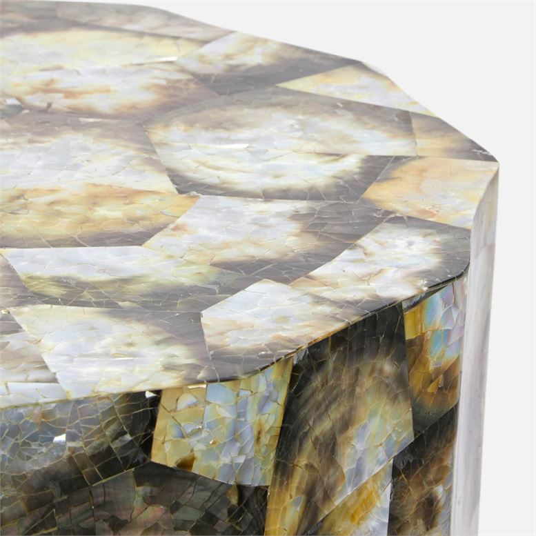 Faceted Penshell Side Table - Mecox Gardens