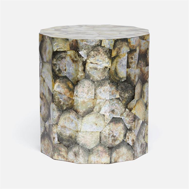 Faceted Penshell Side Table - Mecox Gardens