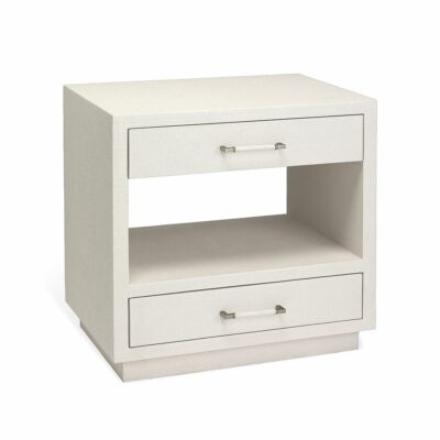 Aiden Faux Linen Nightstand - Mecox Gardens