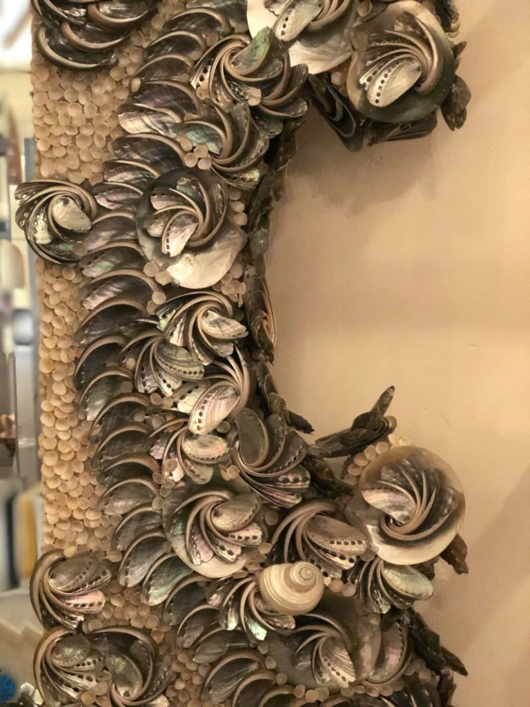 Serpentine Abalone Shells Mirror - Mecox Gardens