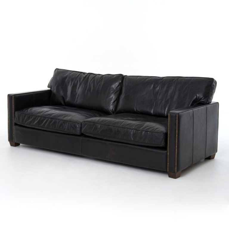 Cigar Leather Sofa - Mecox Gardens