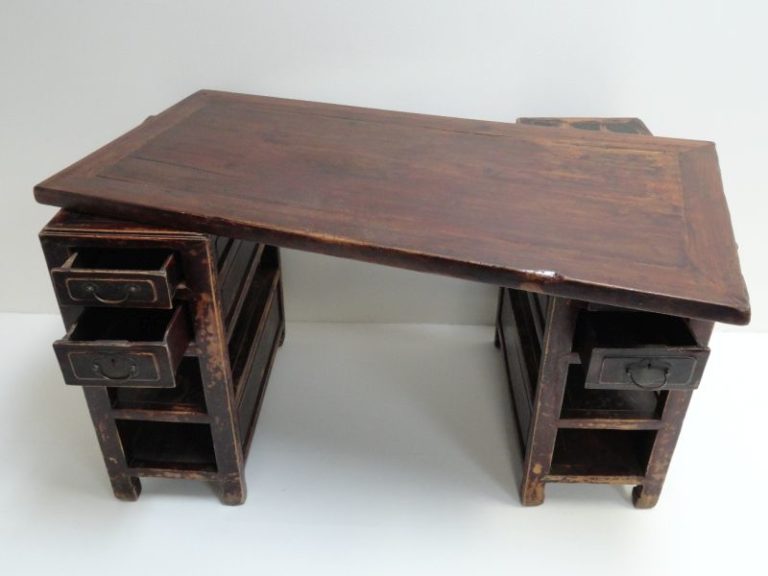 Three Piece Antique Chinese Desk - Mecox Gardens
