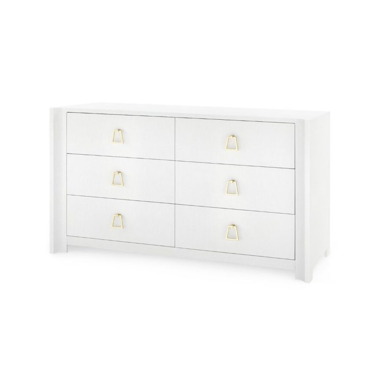 Extra Large Wrapped Lacquered Linen Dresser - Mecox Gardens