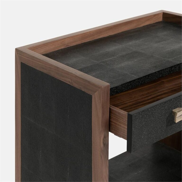 George Faux Shagreen and Wood Side Table - Mecox Gardens