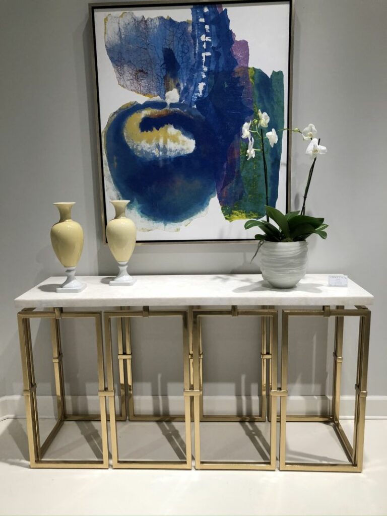 Inlaid Crystal Top Console - Mecox Gardens