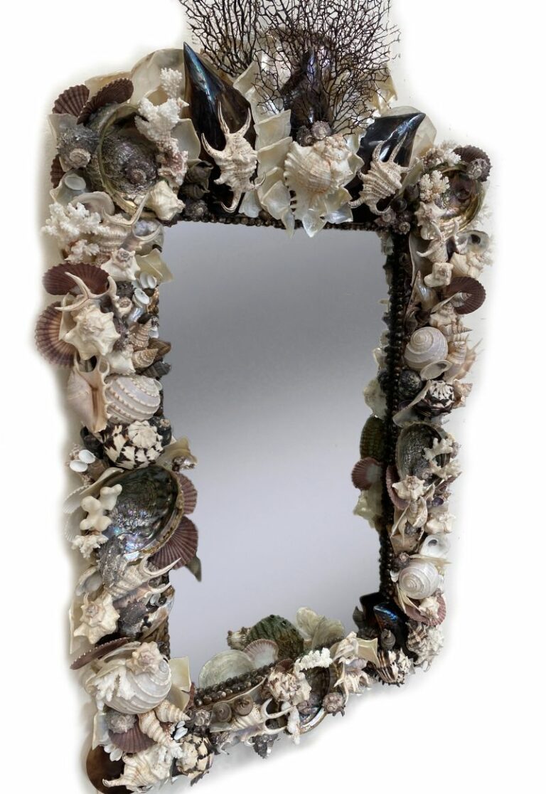 Rectangular Shell and Coral Mirror - Mecox Gardens