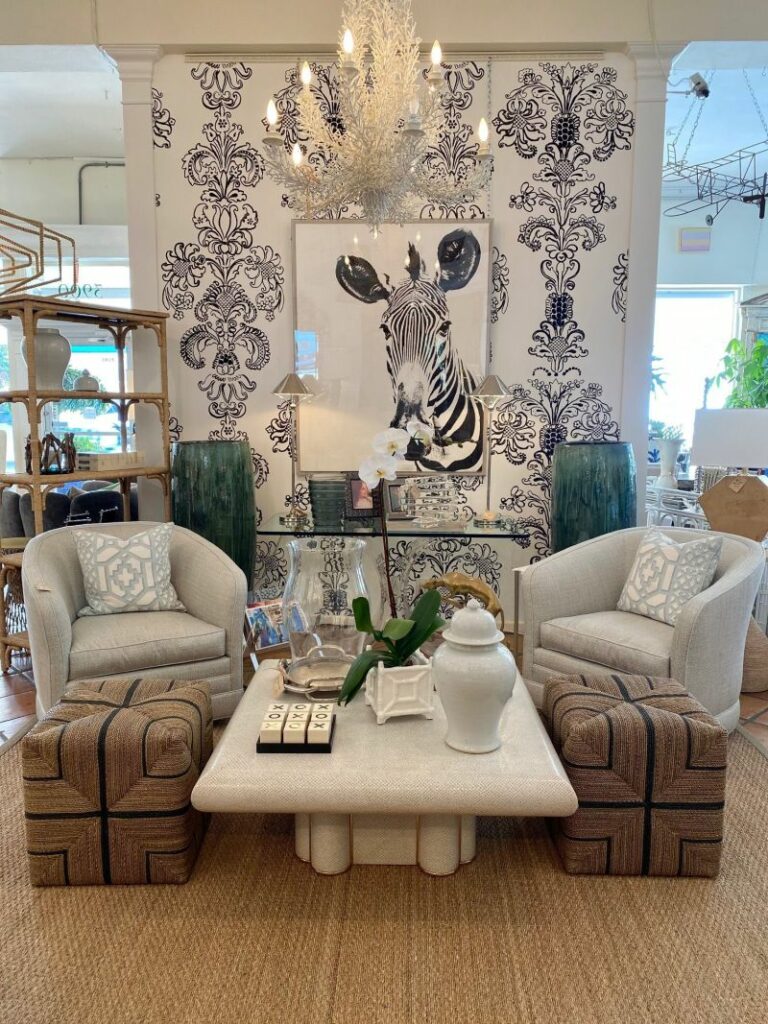 Rope Cube Ottoman - Mecox Gardens