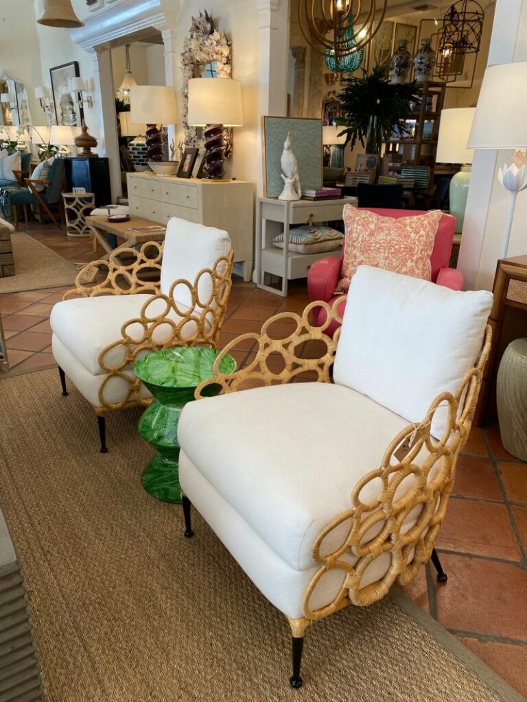 Abstract Rattan Lounge Chair - Mecox Gardens