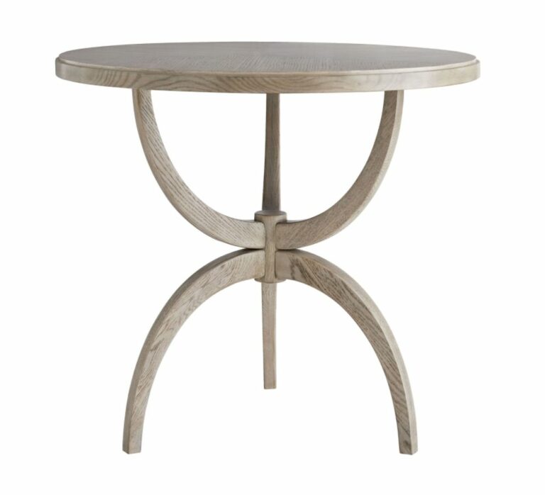 Round Oak Side Table - Mecox Gardens