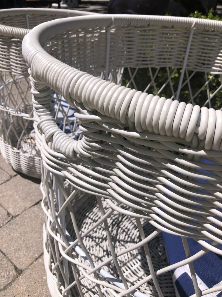 Outdoor Faux Rattan Baskets - Mecox Gardens