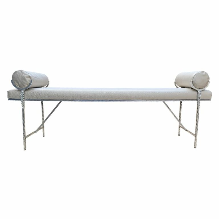 Silver Luminescent Metal Scepter Bench - Mecox Gardens