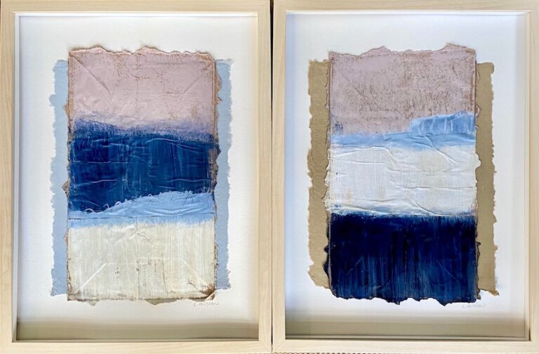 Colorblock Collage Midnight Titanium Putty III and IV - Mecox Gardens