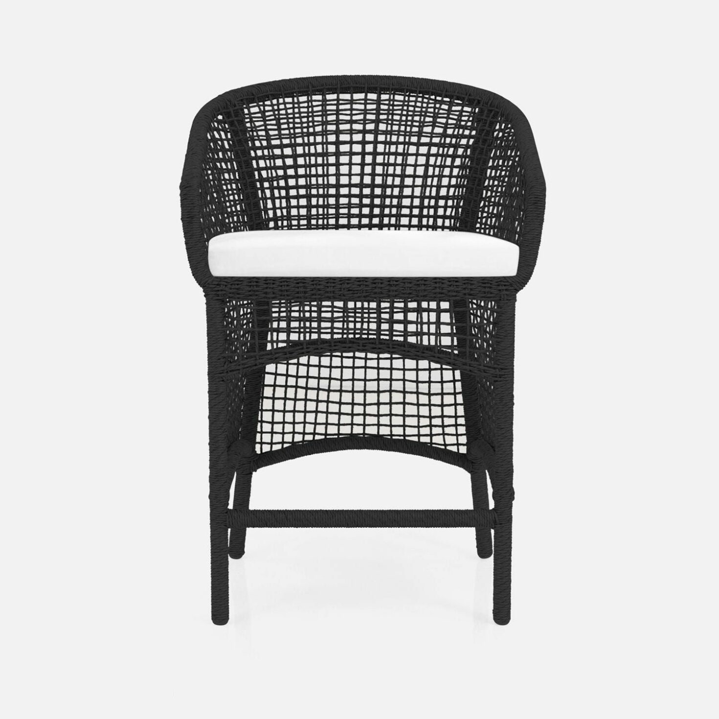 Twisted Faux Wicker Counter Stool - Mecox Gardens