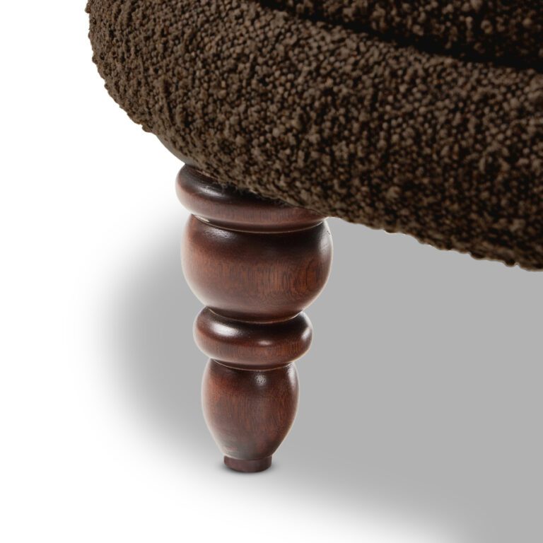 Modern Tufted Turned Leg Curved Chair - Mecox Gardens