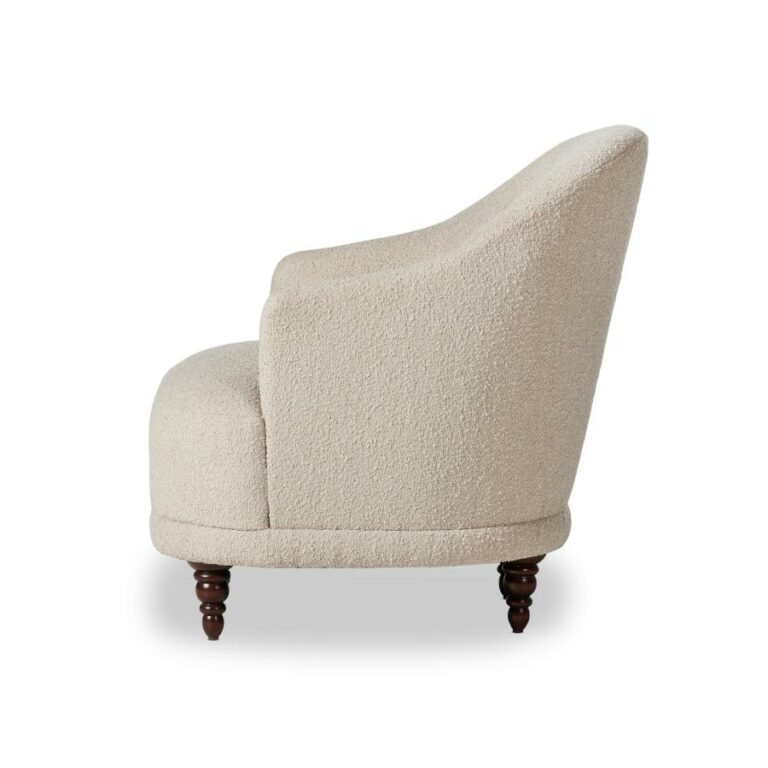Modern Tufted Turned Leg Curved Chair - Mecox Gardens