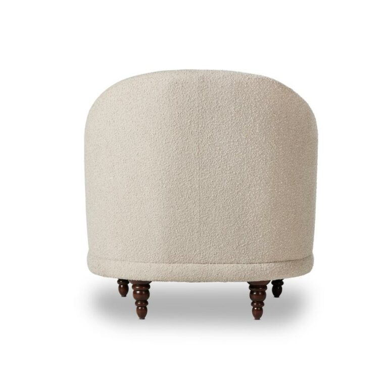Modern Tufted Turned Leg Curved Chair - Mecox Gardens