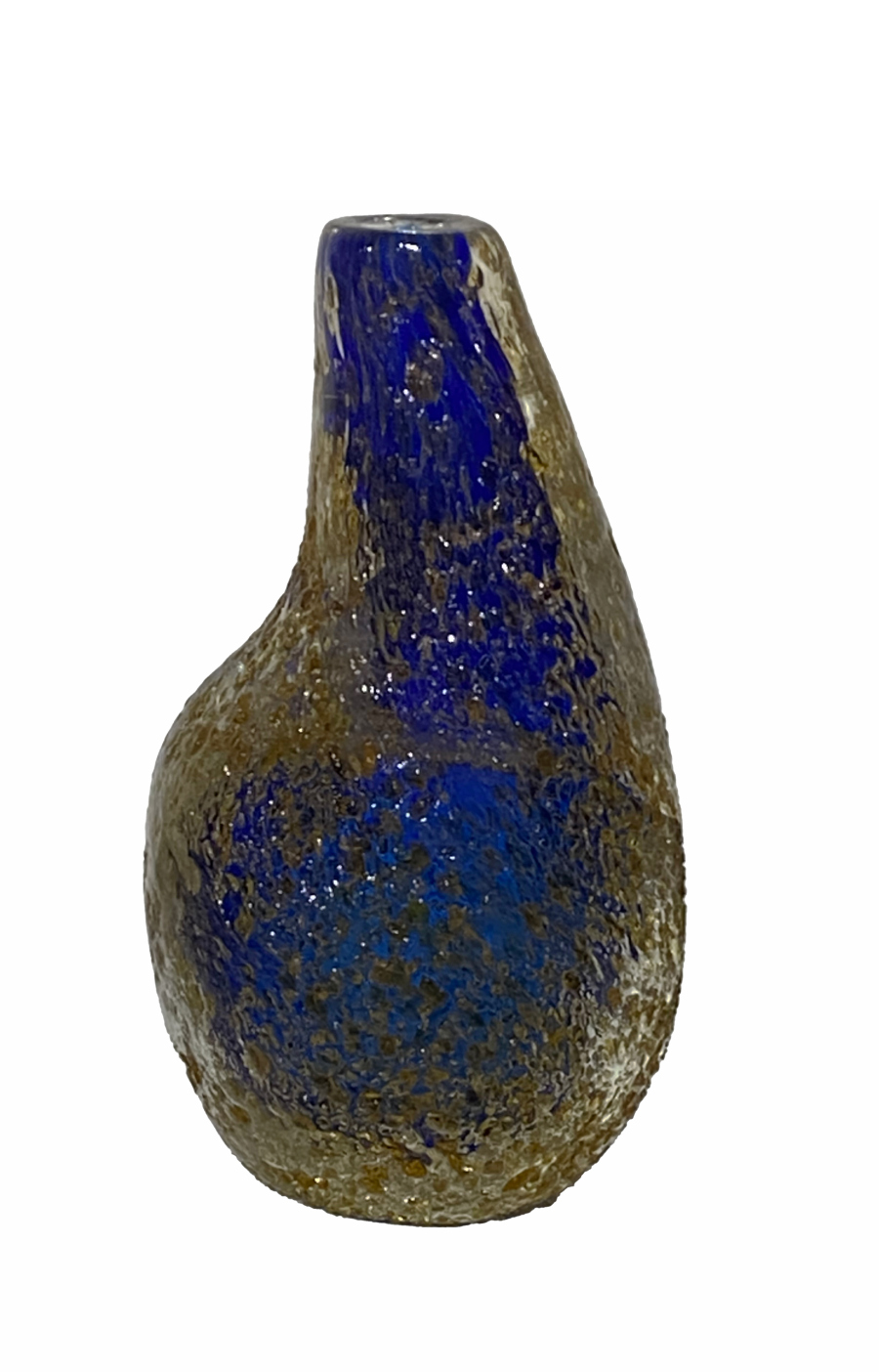 Vintage Murano Blue and Gold Glass Vase - Mecox Gardens