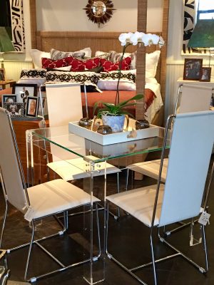 Square Acrylic Game Table - Mecox Gardens