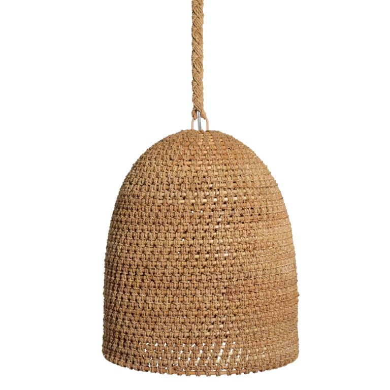 Rattan and Rope Pendant Chandelier - Mecox Gardens