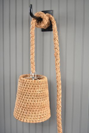 Rattan and Rope Hanging Wall Pendant - Mecox Gardens