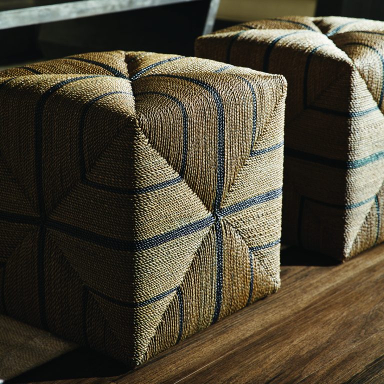 Rope Cube Ottoman - Mecox Gardens