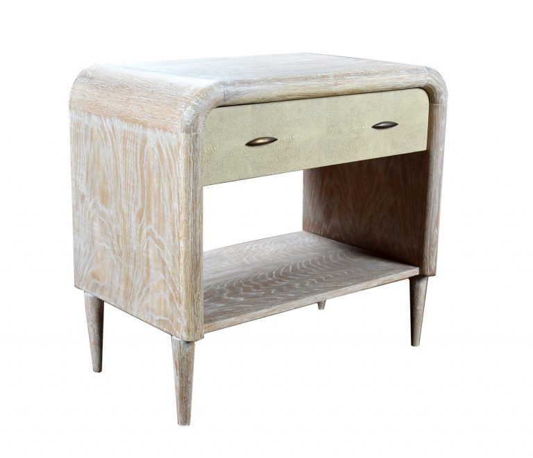 Mercer Leather Wrapped Side Table - Mecox Gardens