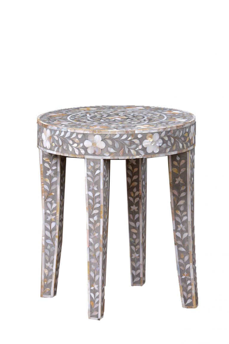 Preema Inlaid Mother of Pearl Side Table - Mecox Gardens