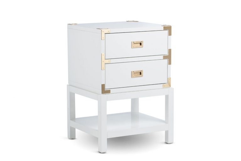Natural Oak and Jute 3 Drawer Side Table - Mecox Gardens