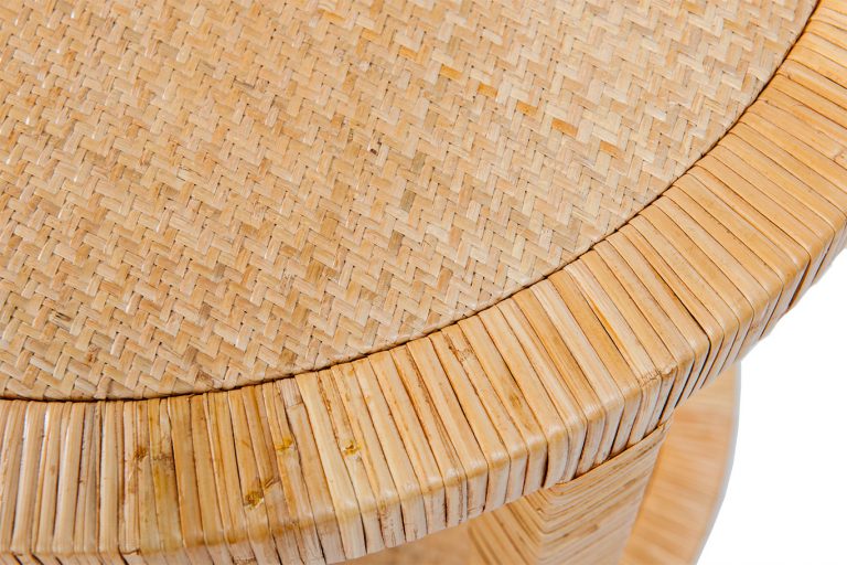 Wainscott Rattan and Raffia Side Table - Mecox Gardens